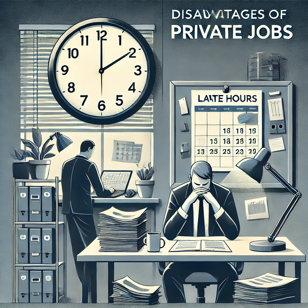 Top 11 Disadvantages of Private Jobs - Job Offer